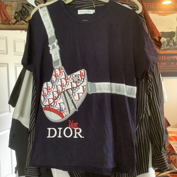 Shirts | Boot Leg Dior X Kwas Saddle Bag Tshirt Size Large Christian ...